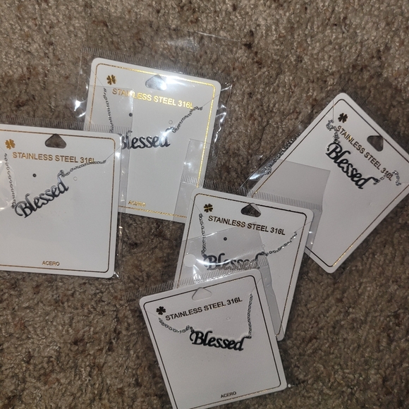 Jewelry | Blessed Stainless Necklaces 5 Included | Poshmark